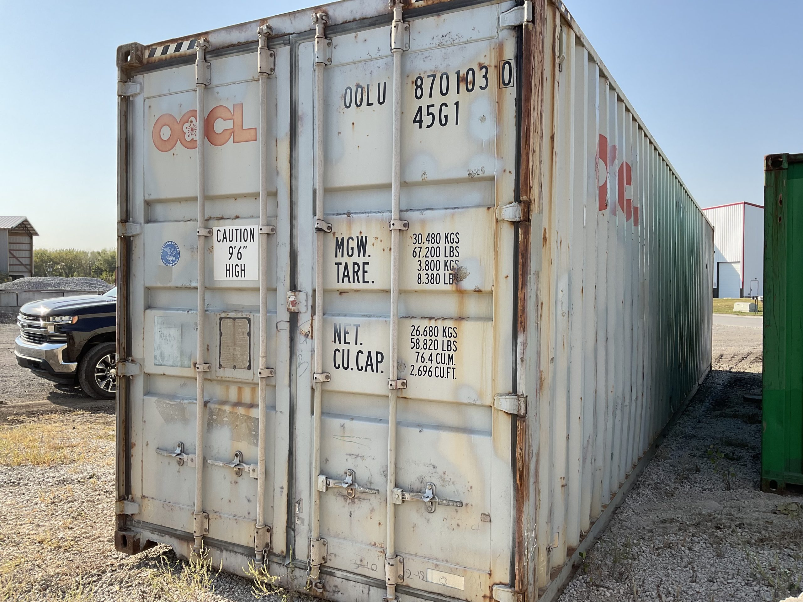 8701030 40’ High Cube Used Storage Container - Land Containers