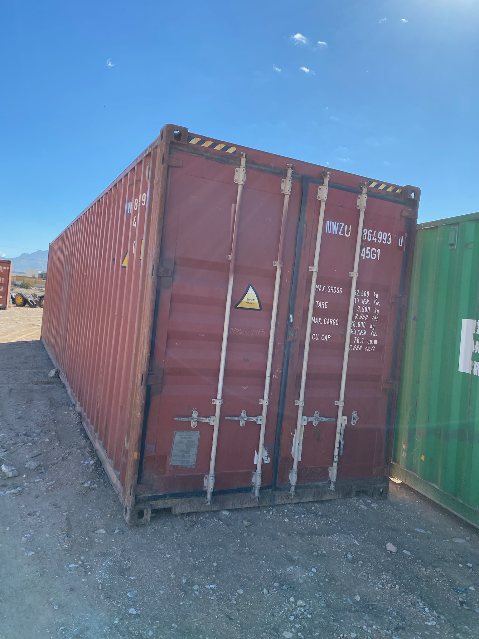 8649930 40’ Used High Cube Storage Container - Land Containers