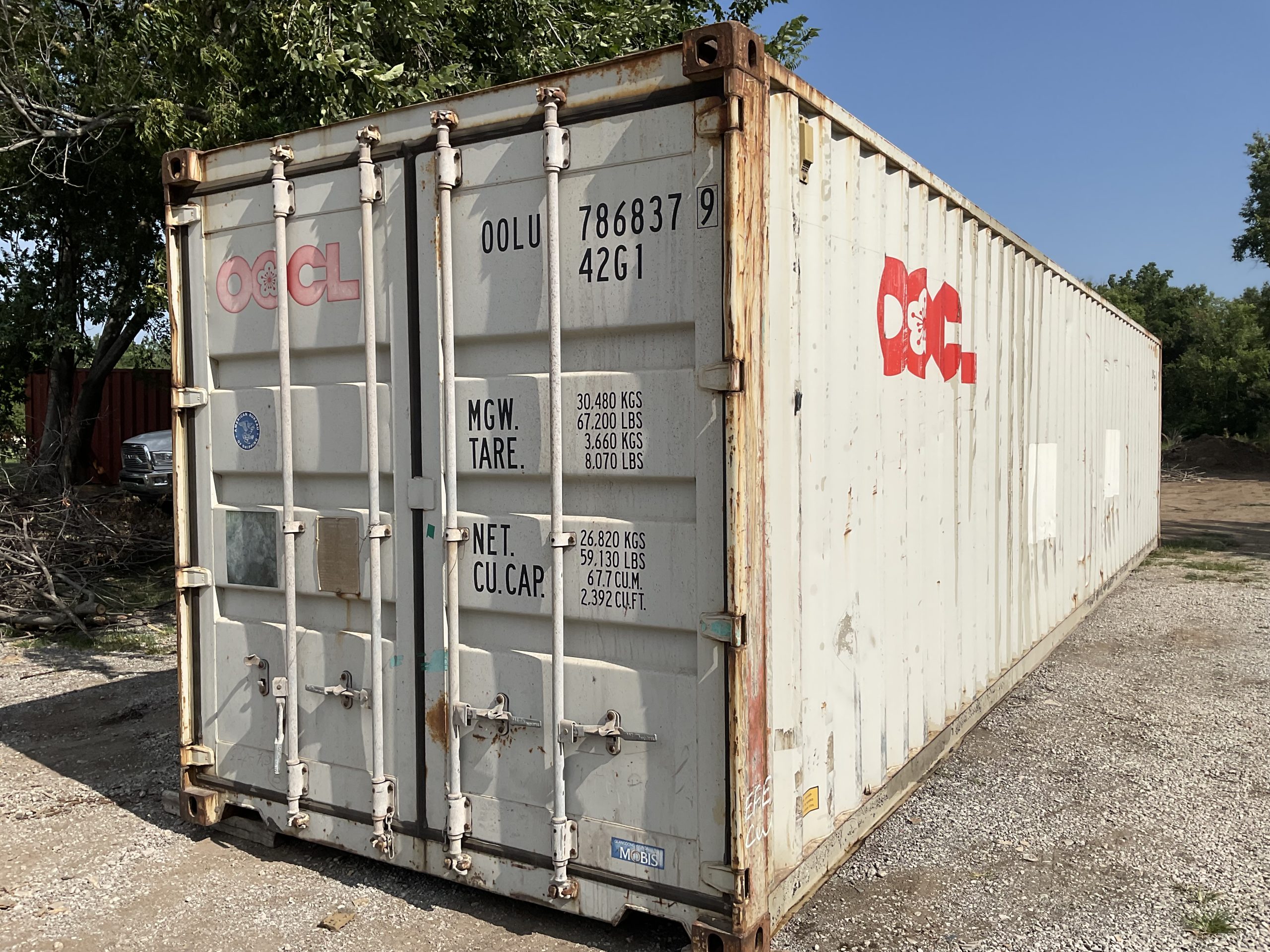 7868379W Used Standard 40’ Storage Container - Land Containers