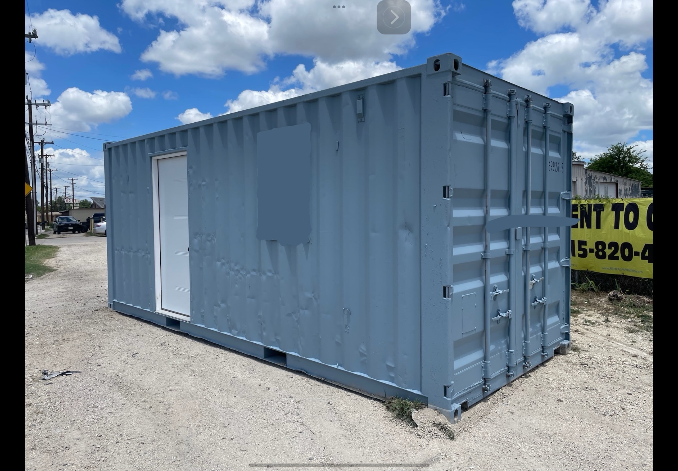 Painted 20’ Storage Container with Side Door (Made to Order) - Land ...