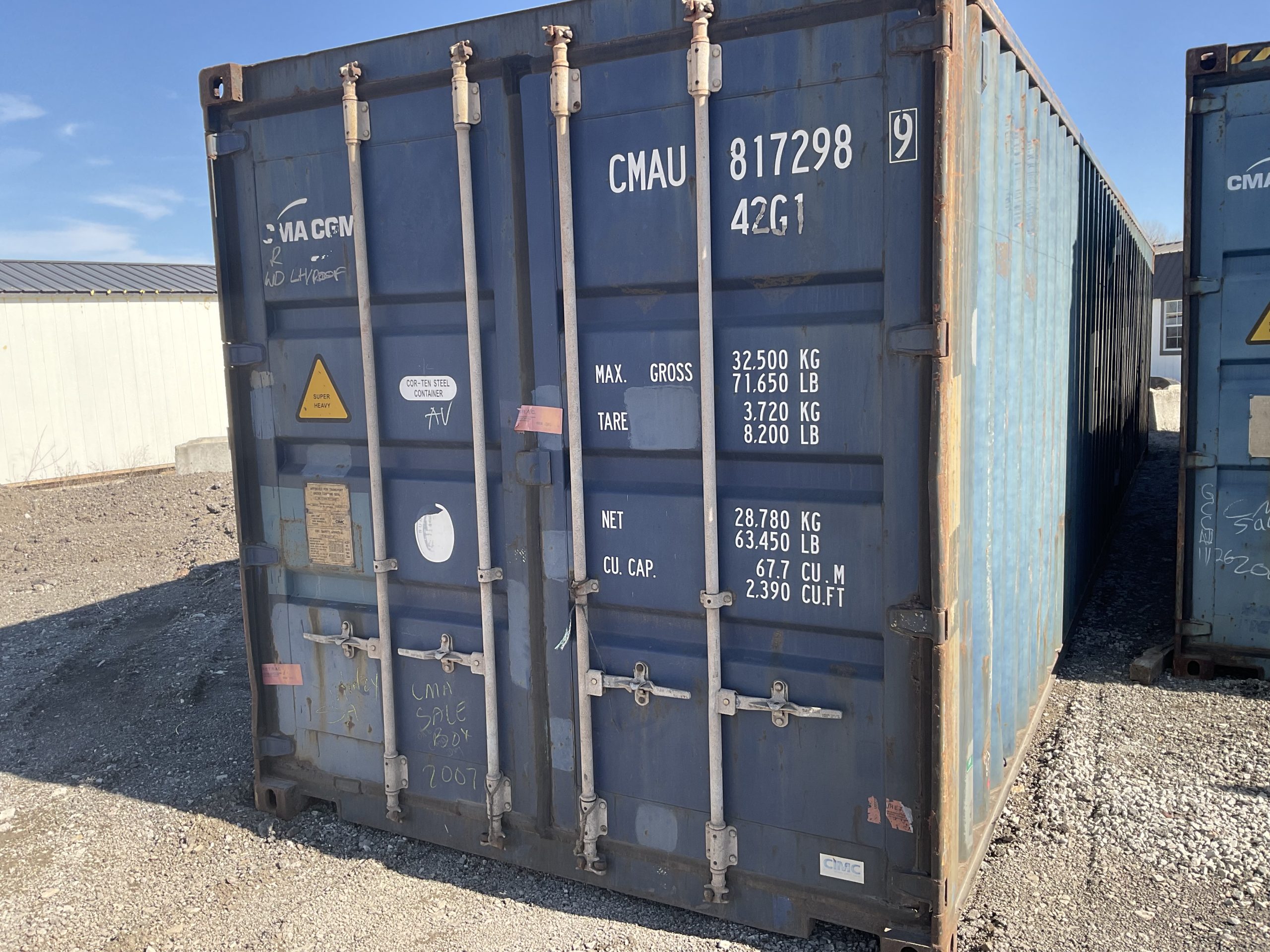 8172989 Used 40’ Standard Storage Container - Land Containers