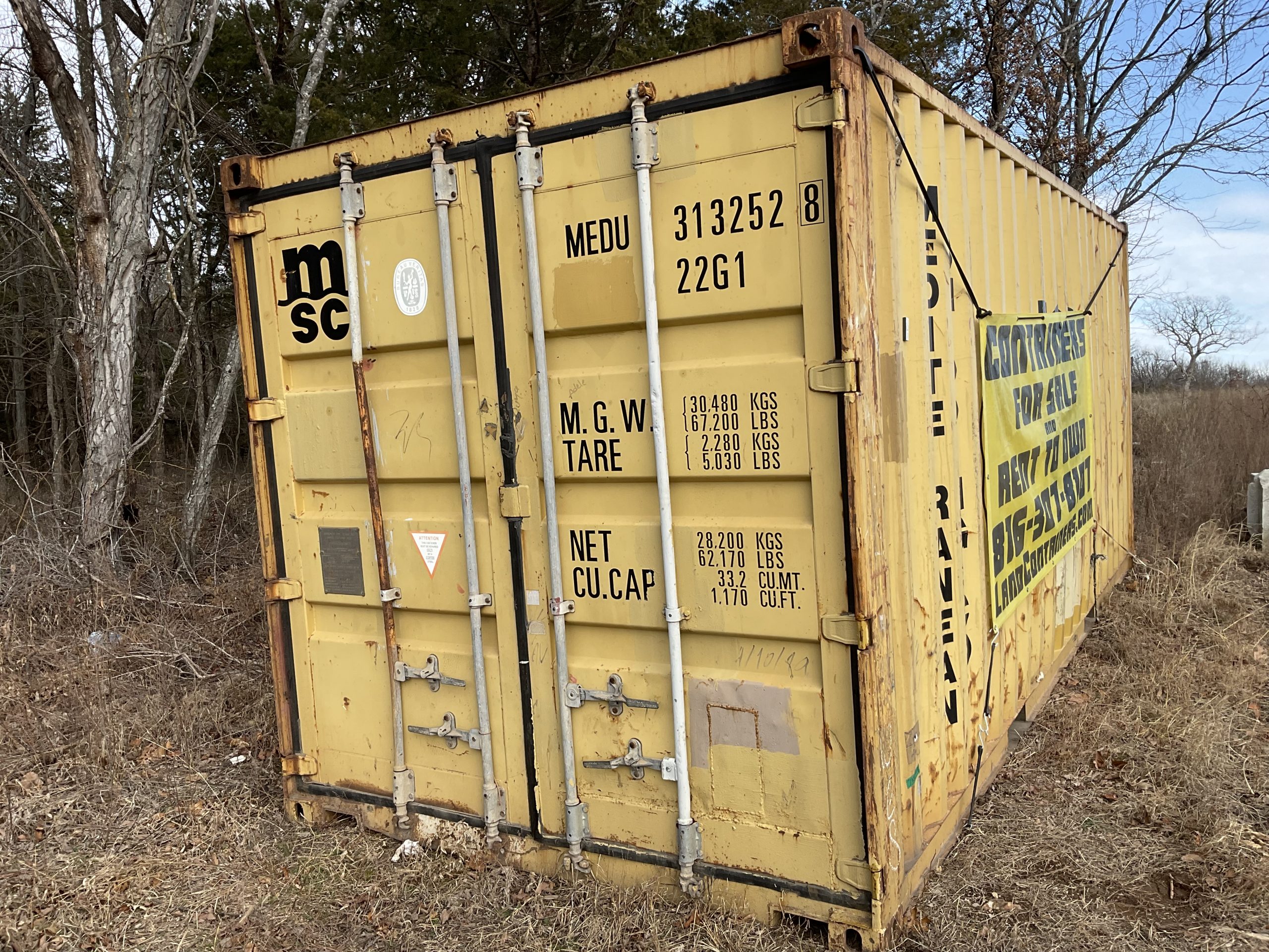20’ Used Standard Storage Container - Land Containers